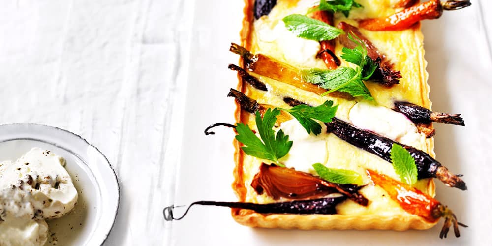 Carrot Tart With Herb Salad Mindfood Recipes And Tips